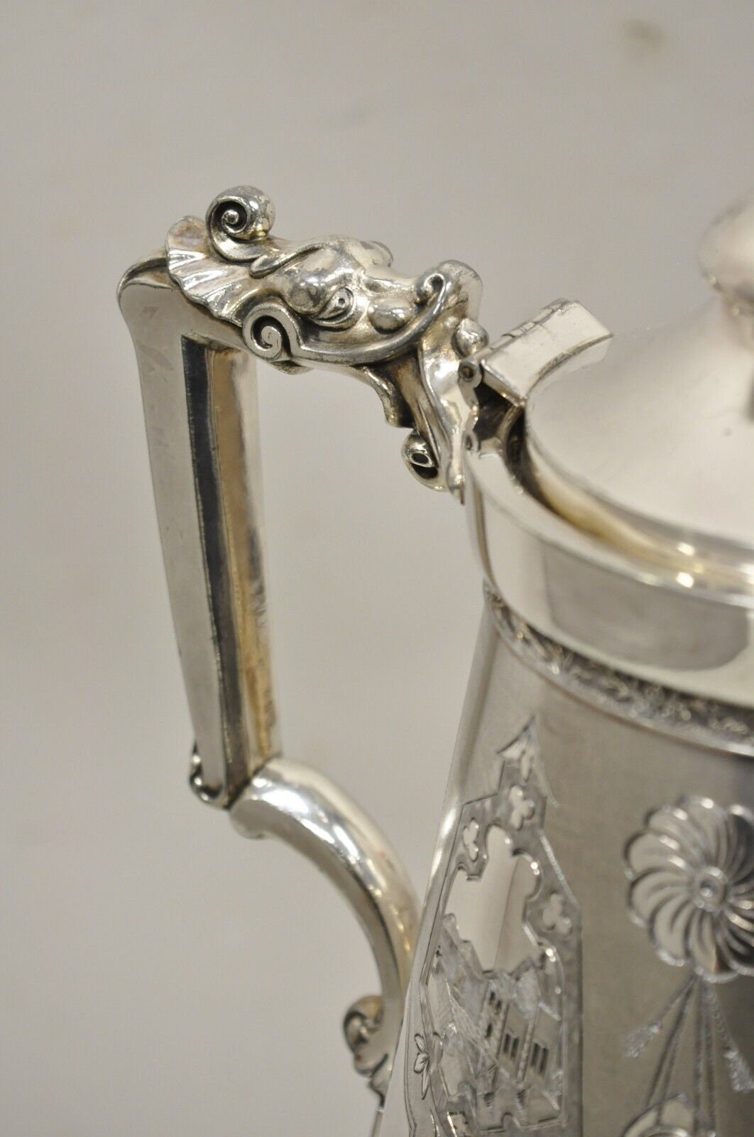 Racine Silver Plated Victorian Tilting Lemonade Water Pitcher on Stand ...