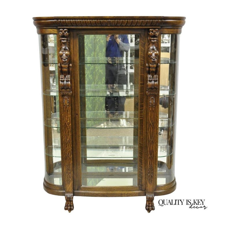 Curved Glass China Cabinets - Etsy