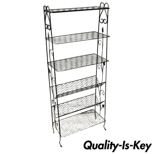 Wrought Iron Vintage Bakers Rack Etsy