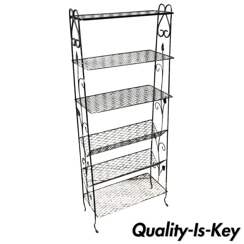 Wrought Iron Vintage Bakers Rack - Etsy