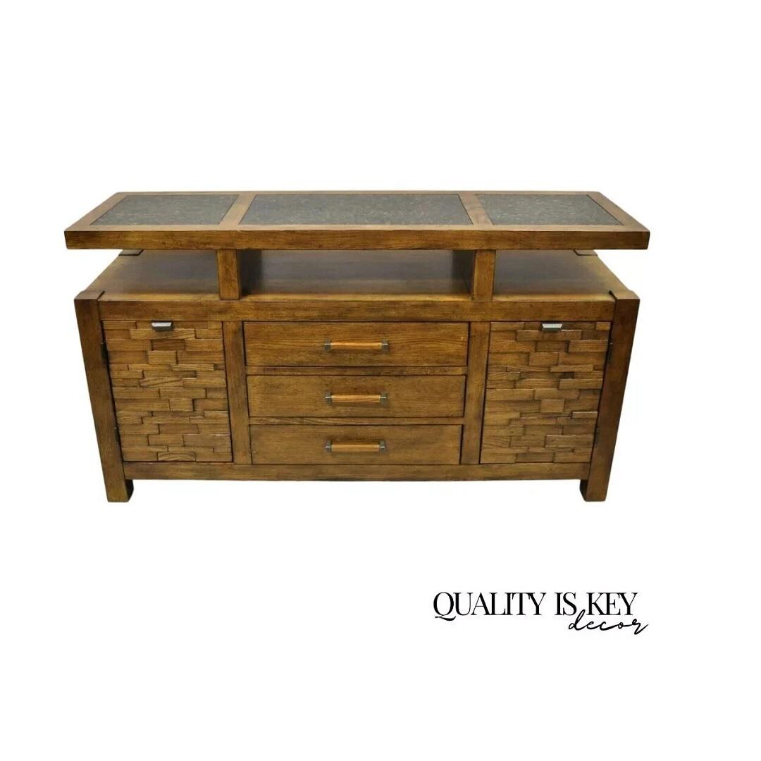 Schnadig Home Collections River Run Oak Sideboard Buffet Credenza W ...