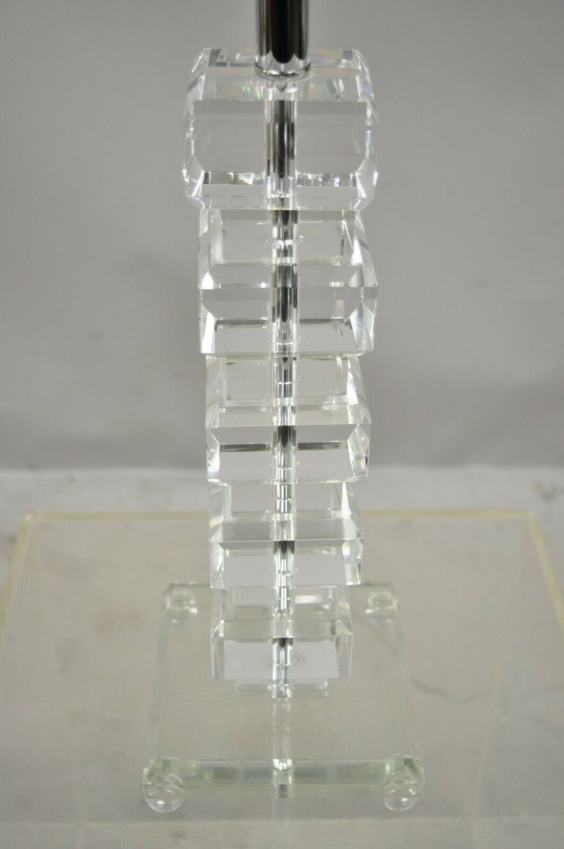 Mid Century Modern Stacked Lucite Acrylic Ice Cube Column - Etsy
