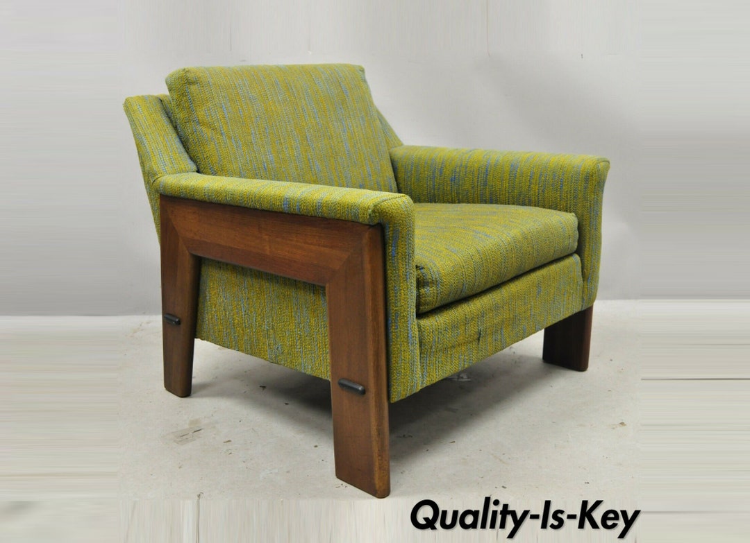Mid Century Modern Rowe Walnut Lounge Club Chair Original - Etsy