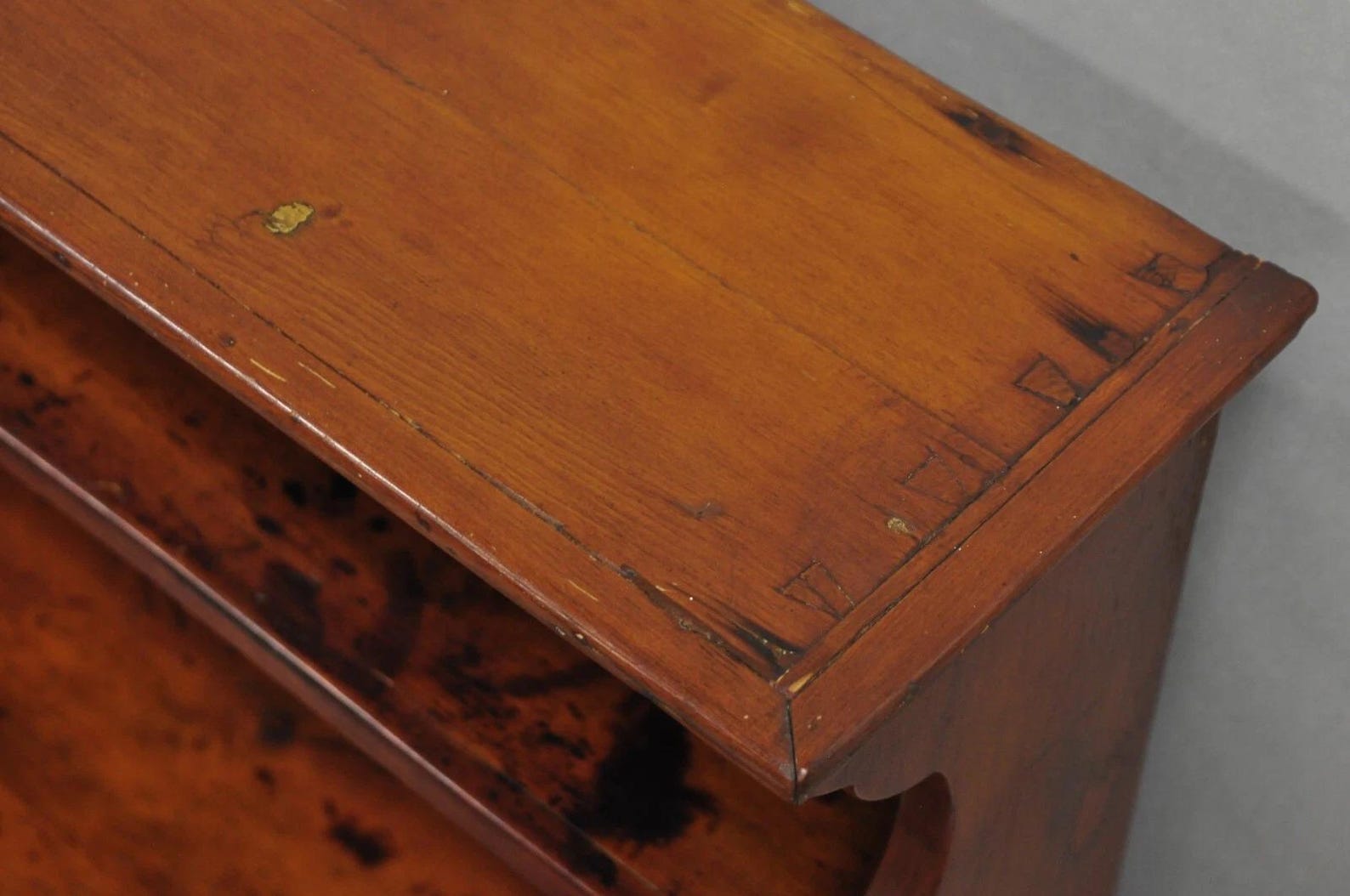 Antique French Country Colonial Pine Wood 50" H Drysink Kitchen Jelly ...