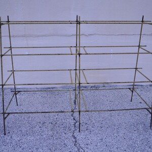 Industrial Modern Iron Rebar Shelf Rusty Yellow Display Bookcase ...