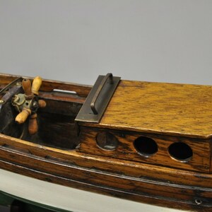 Antique Large Oak Wood Model Sailboat Ship Boat on Base Stand - Etsy