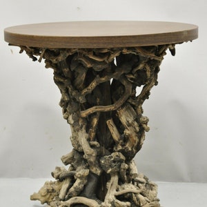 Vintage Driftwood Root Base Drift Wood Pedestal Naturalistic Accent ...