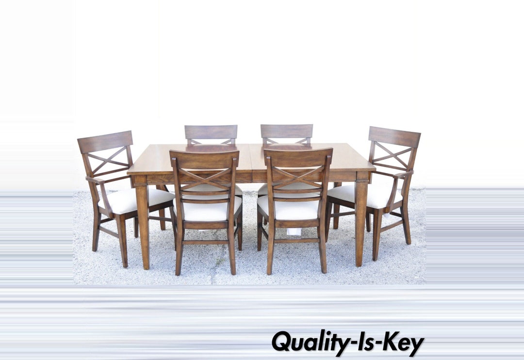 Ethan Allen Dining Room Set Rectangular Tango Dining Table Cross Back ...