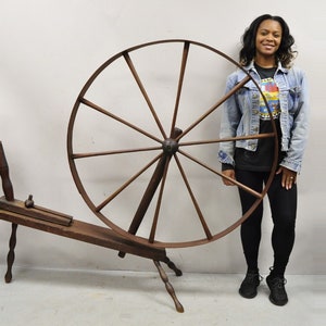 Antique American Primitive Colonial Wooden Country Spinning Wheel - Etsy