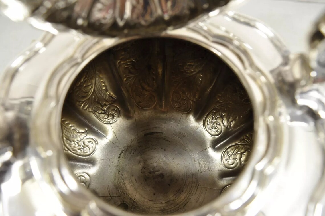 Antique English Victorian PS Co. Silver Plated Tipping Tea Pot on ...