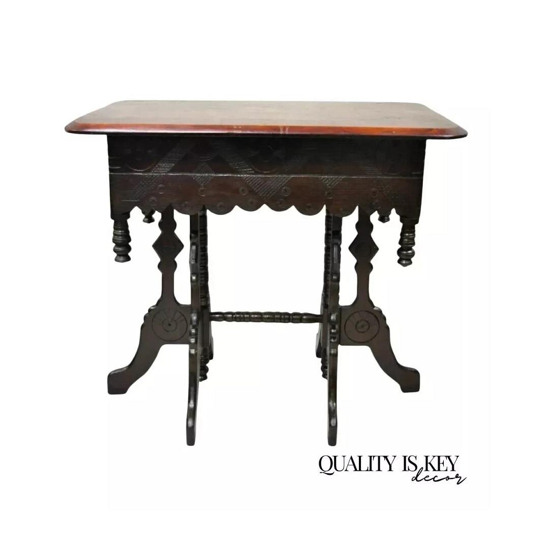 Antique Eastlake Victorian Aesthetic Movement Carved Walnut 6 Leg ...