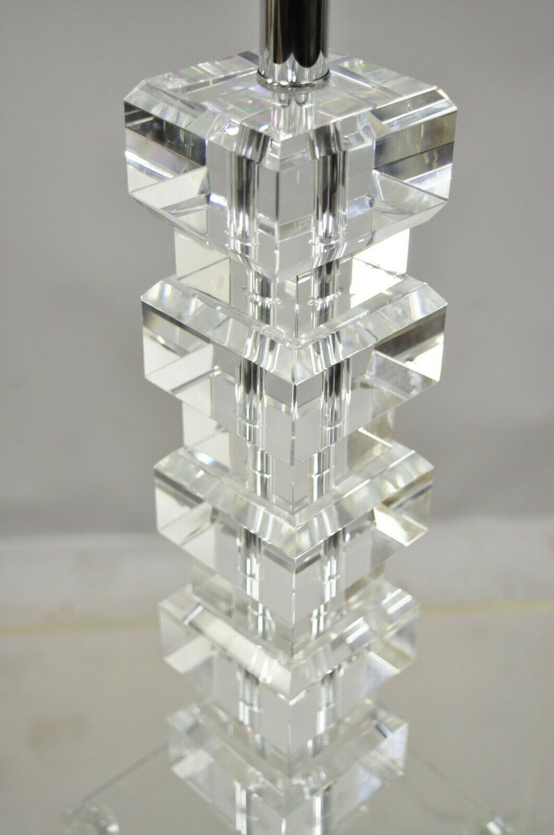 Mid Century Modern Stacked Lucite Acrylic Ice Cube Column - Etsy