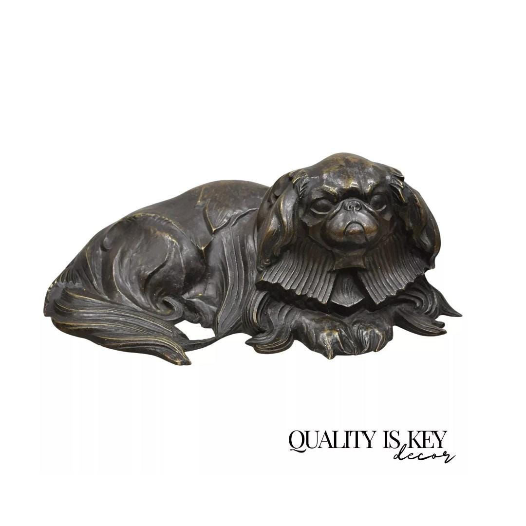 Antique Henri Prozinski "pekingese" French Bronze Figural Show Dog ...