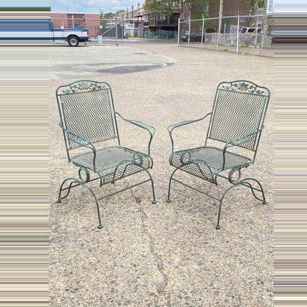 Wrought Iron Spring Chair - Etsy