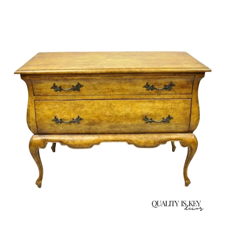 Vintage Minton Spidell French Country Provincial 2 Drawer Bombe Commode ...