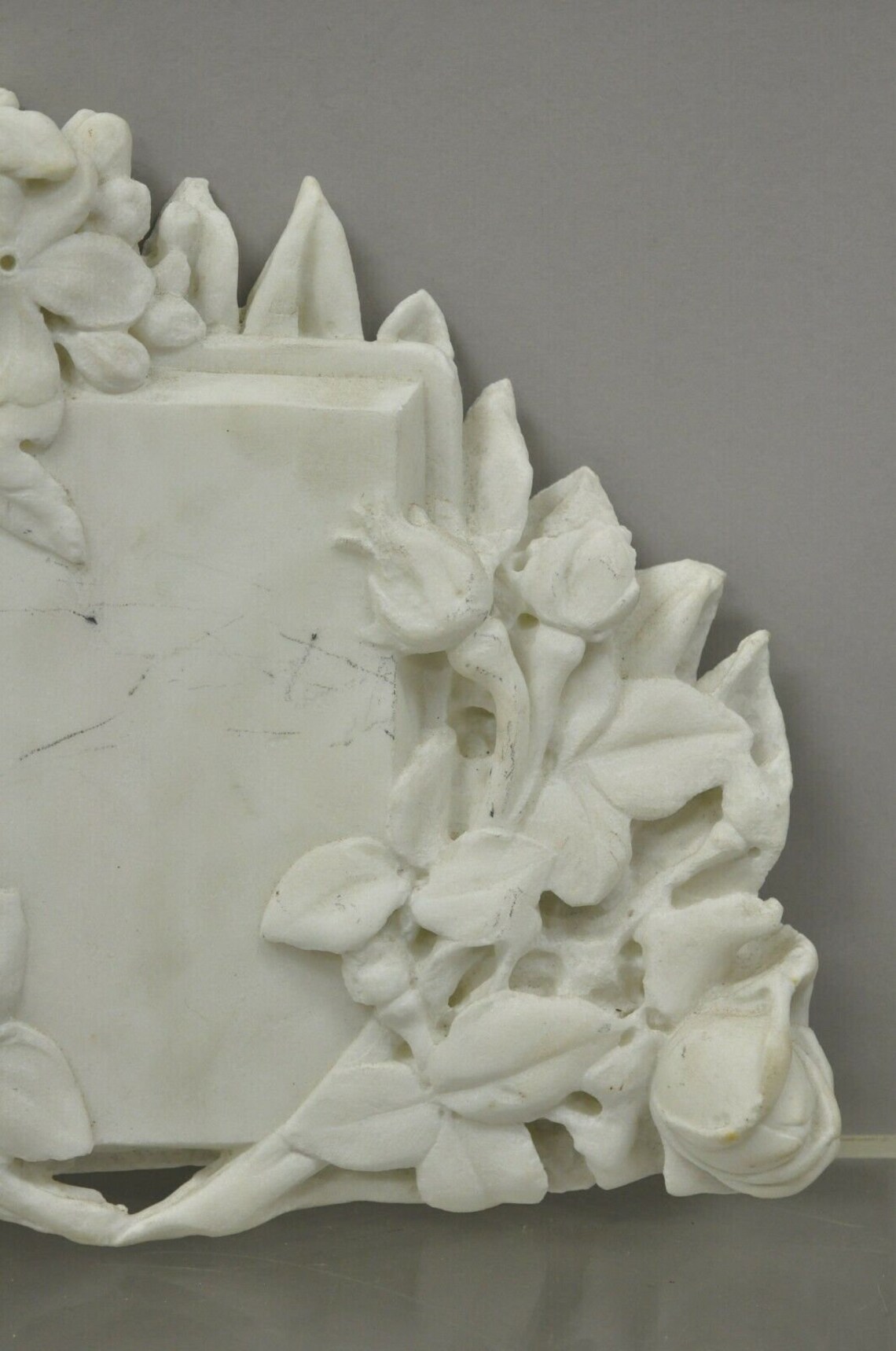 Vintage Italian Bas Relief Floral Carved Marble 14 | Etsy