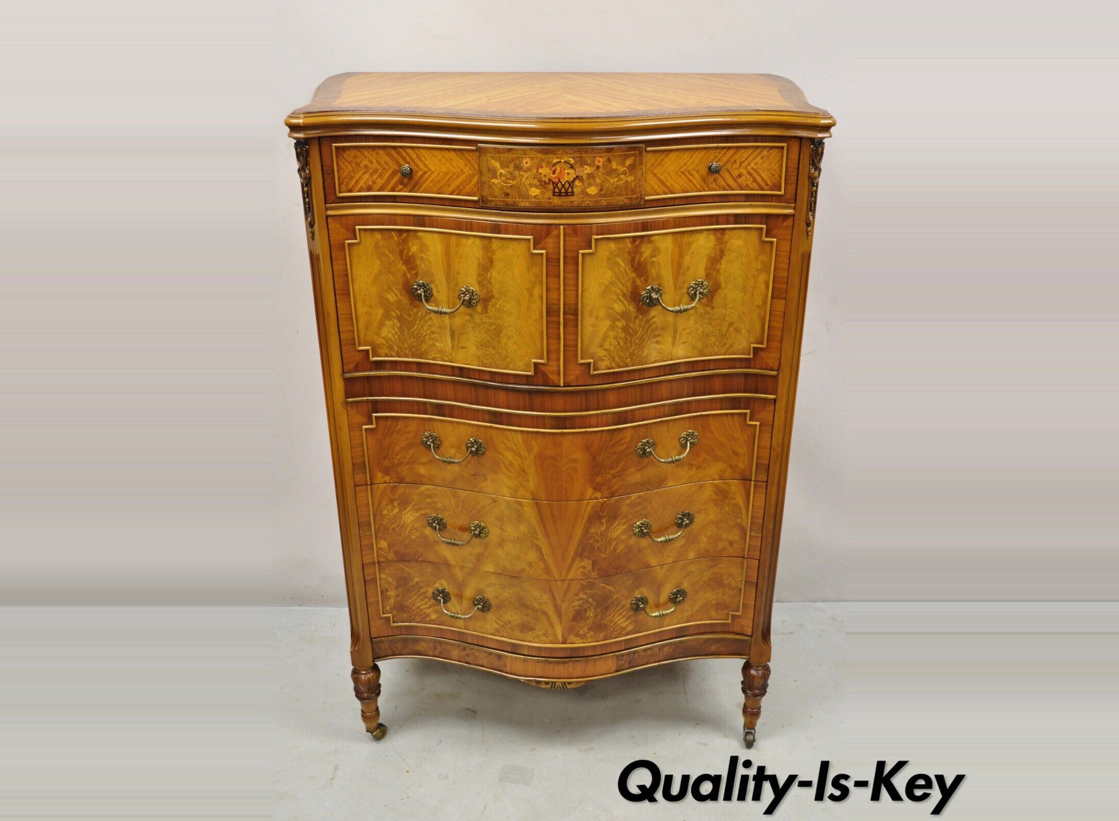Antique French Highboy Dresser