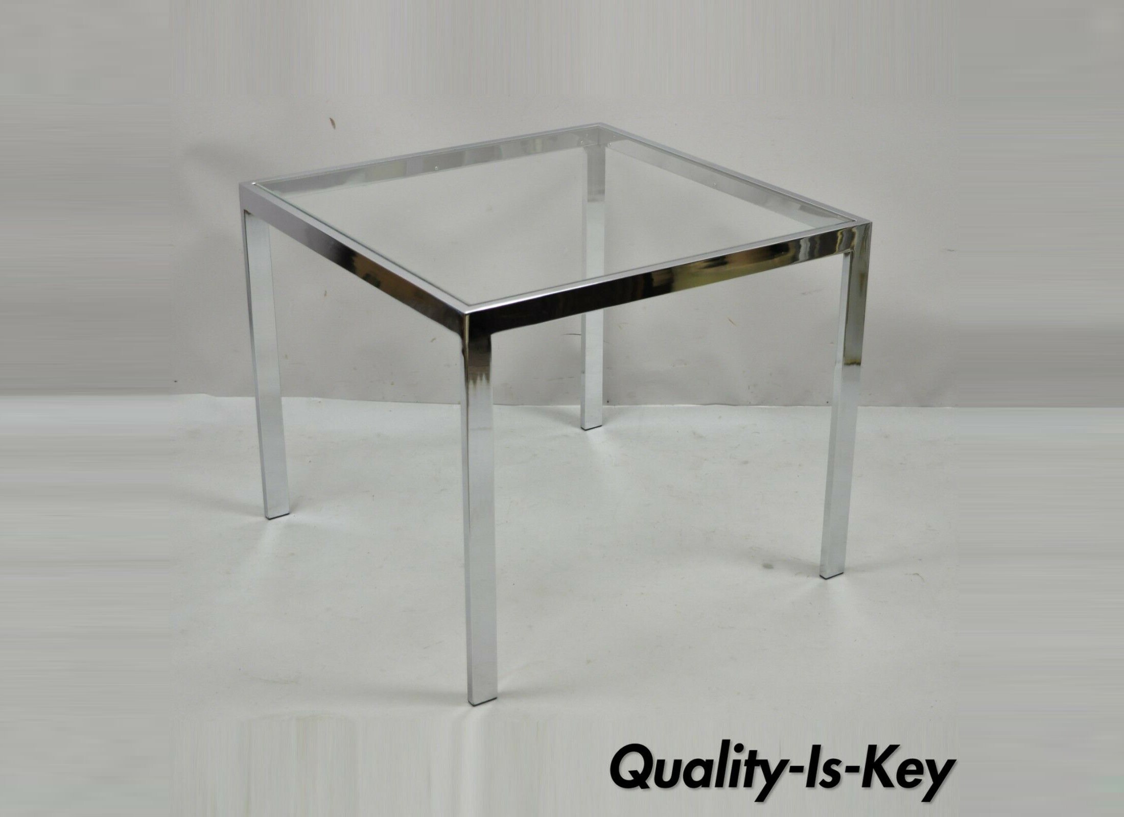 Chrome Glass End Table - Etsy