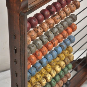 Large Vintage Mongolian Wooden Math Abacus With Painted Wooden Balls - Etsy
