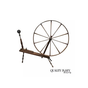 Antique American Primitive Colonial Wooden Country Spinning Wheel - Etsy