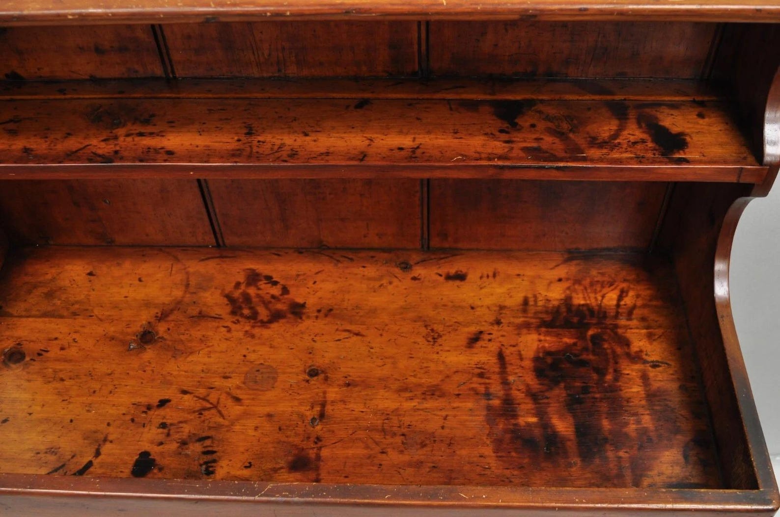 Antique French Country Colonial Pine Wood 50" H Drysink Kitchen Jelly ...