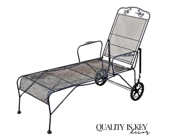 Black iron lounge chair store