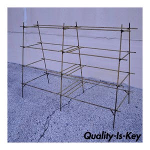 Industrial Modern Iron Rebar Shelf Rusty Yellow Display Bookcase ...