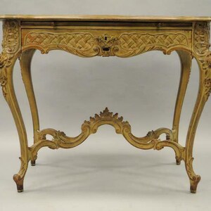 French Rococo Louis XV Distress Paint Dressing Table Vanity Ladies ...