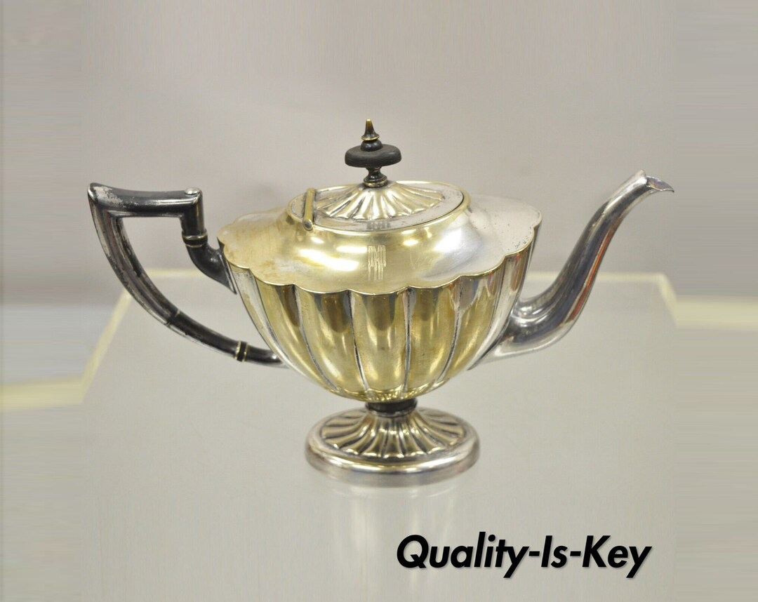 L.B.S. Co England Silver Plate Victorian "pmp" Monogram Tea Pot - Etsy