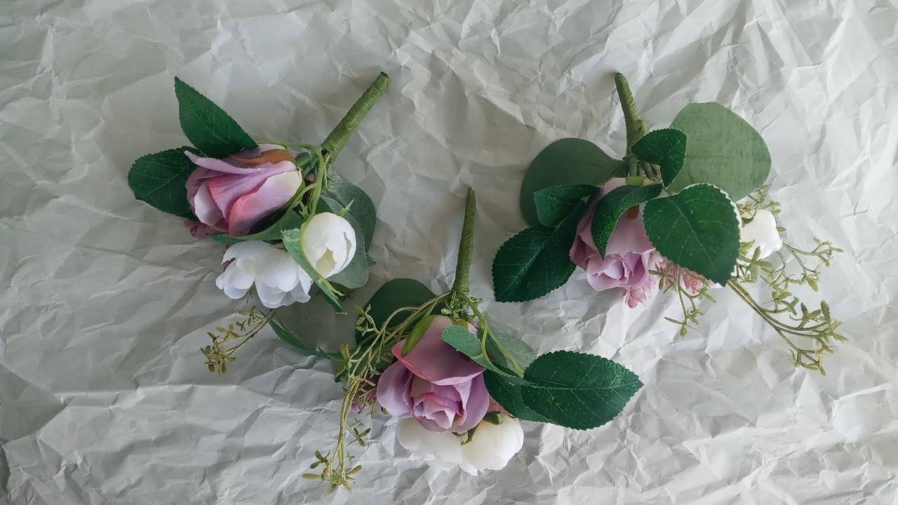Dusty Purple Cake Topper, Wedding Cake Flowers, Mauve, Fall Wedding ...