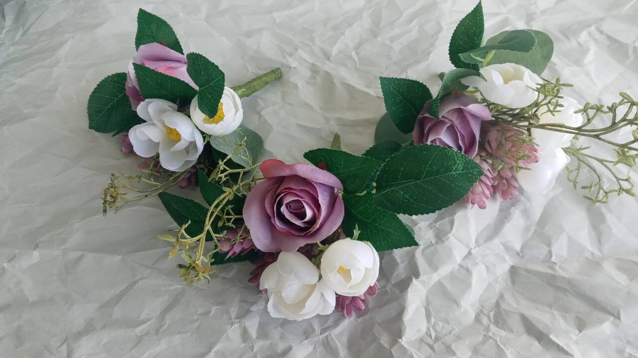 Dusty Purple Cake Topper, Wedding Cake Flowers, Mauve, Fall Wedding ...