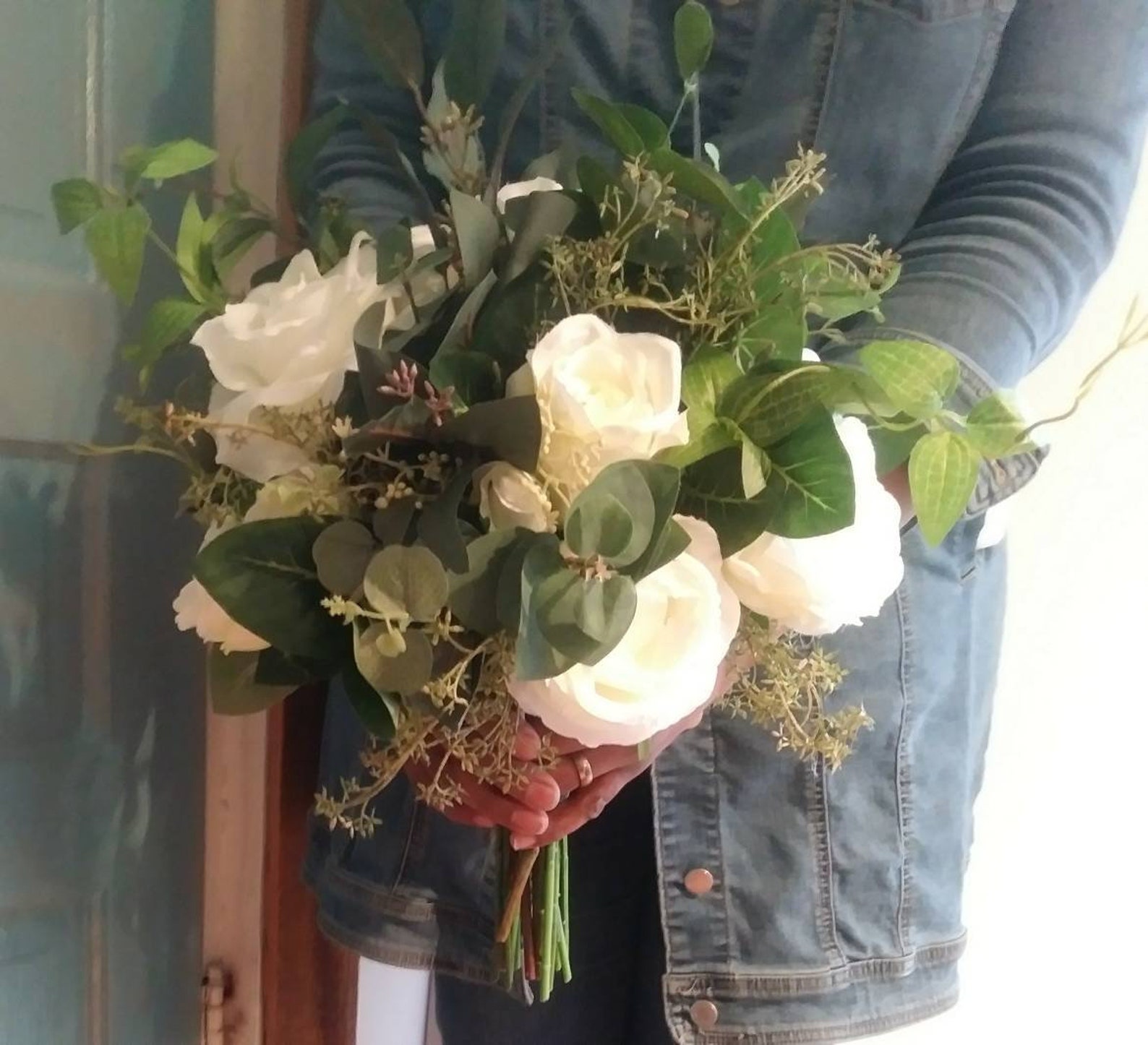 Boho Wedding Flowers Greenery Neutral Ivory Cream - Etsy