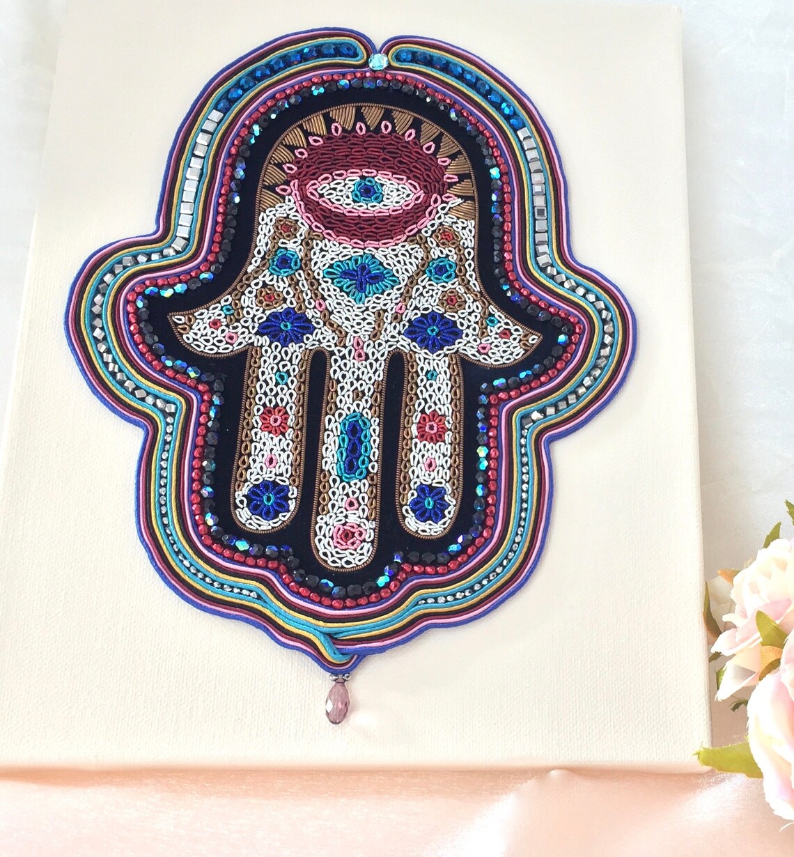 Hamsa Wall Art Hand of Fatima Jewish Wedding Gift Hamza - Etsy