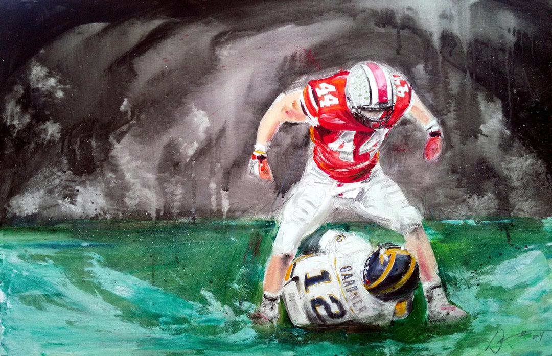 Zach Boren Ohio State Football Edición Limitada Print Hand Firmado ...