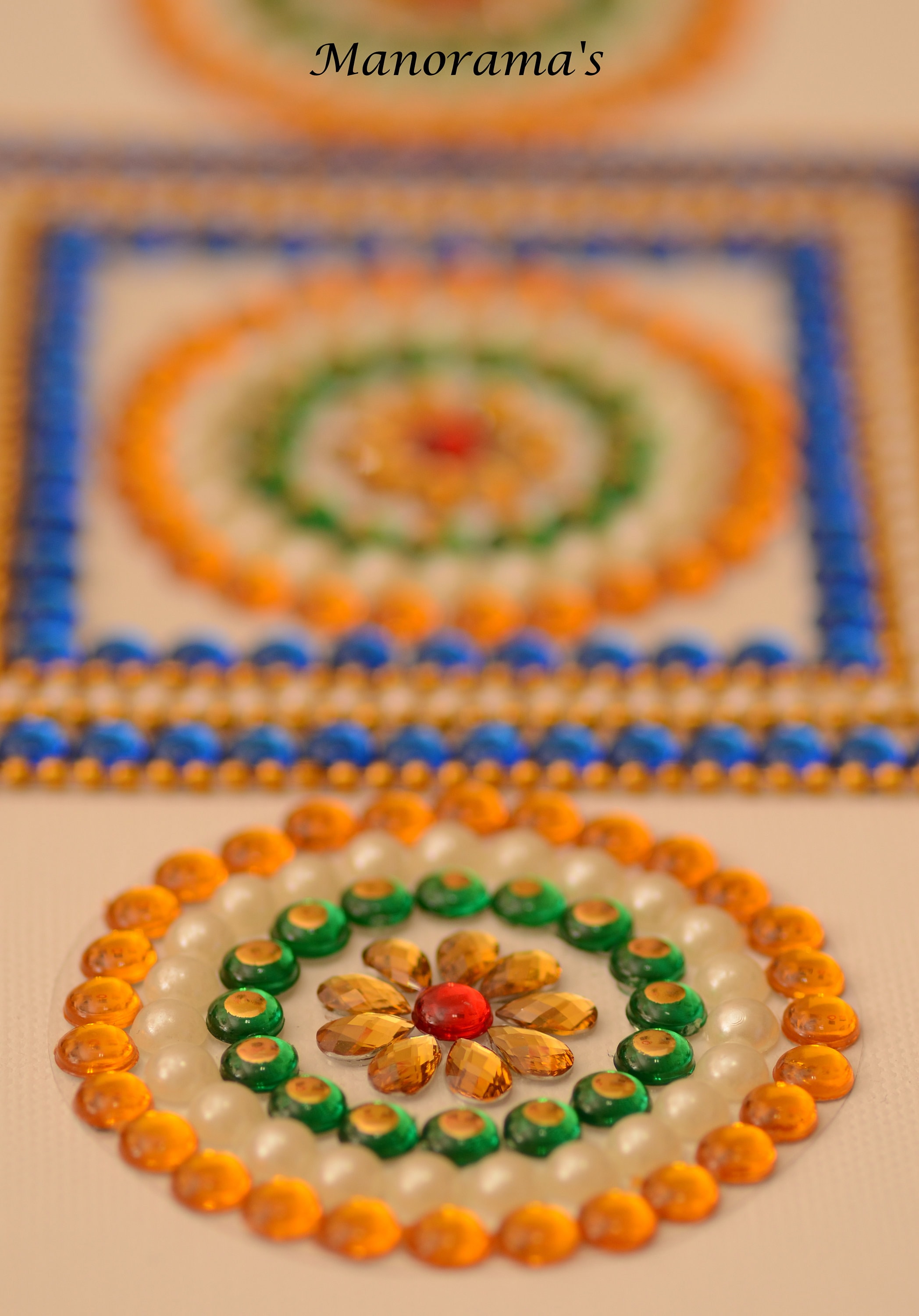 Floor Art-kundan Rangoli,festival Decorations,house Warming Gift ...