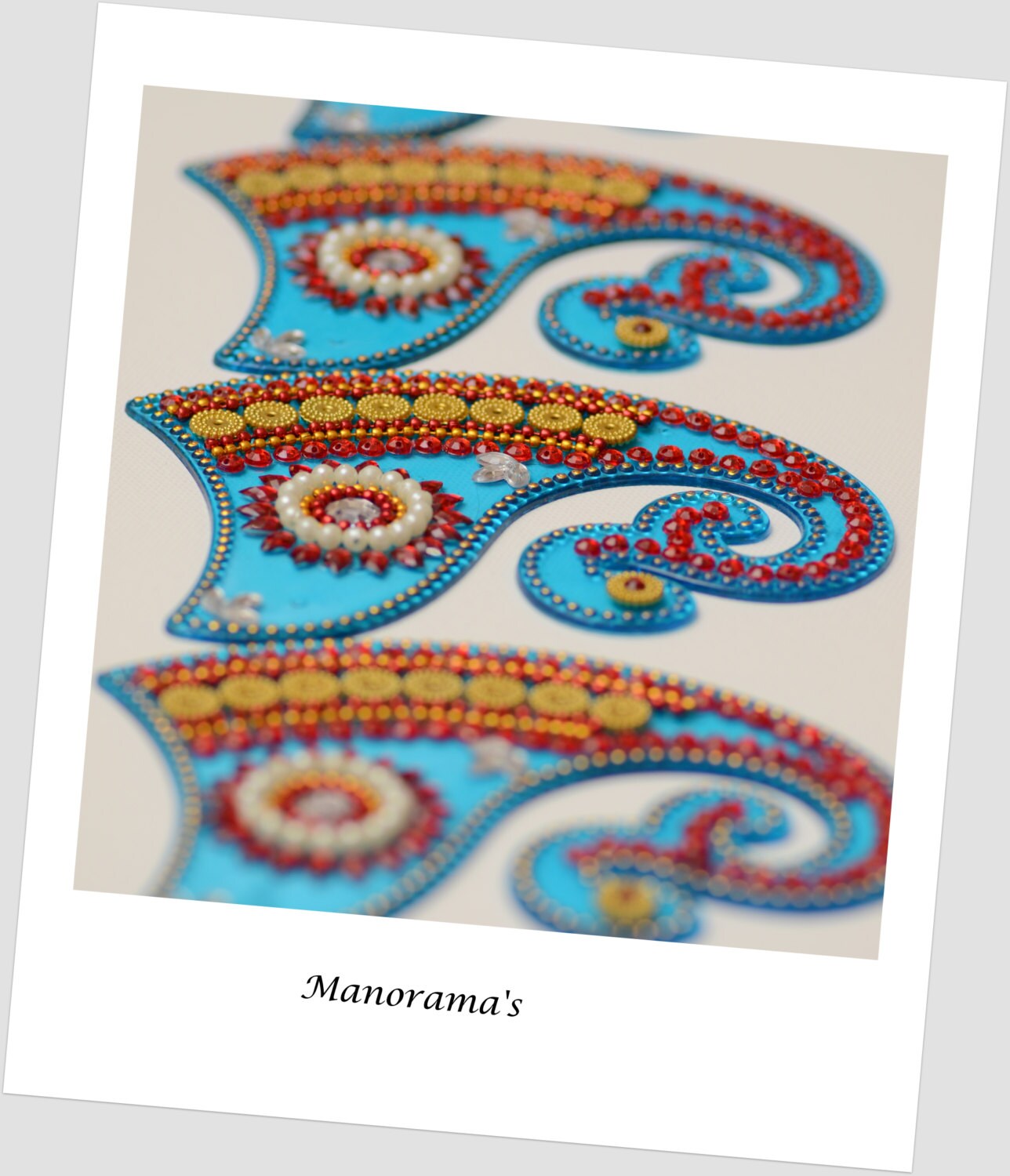 Floor Art-grand Kundan Rangoli,festival Decorations,house Warming Gift ...