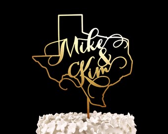 State Cake Topper | Etsy
