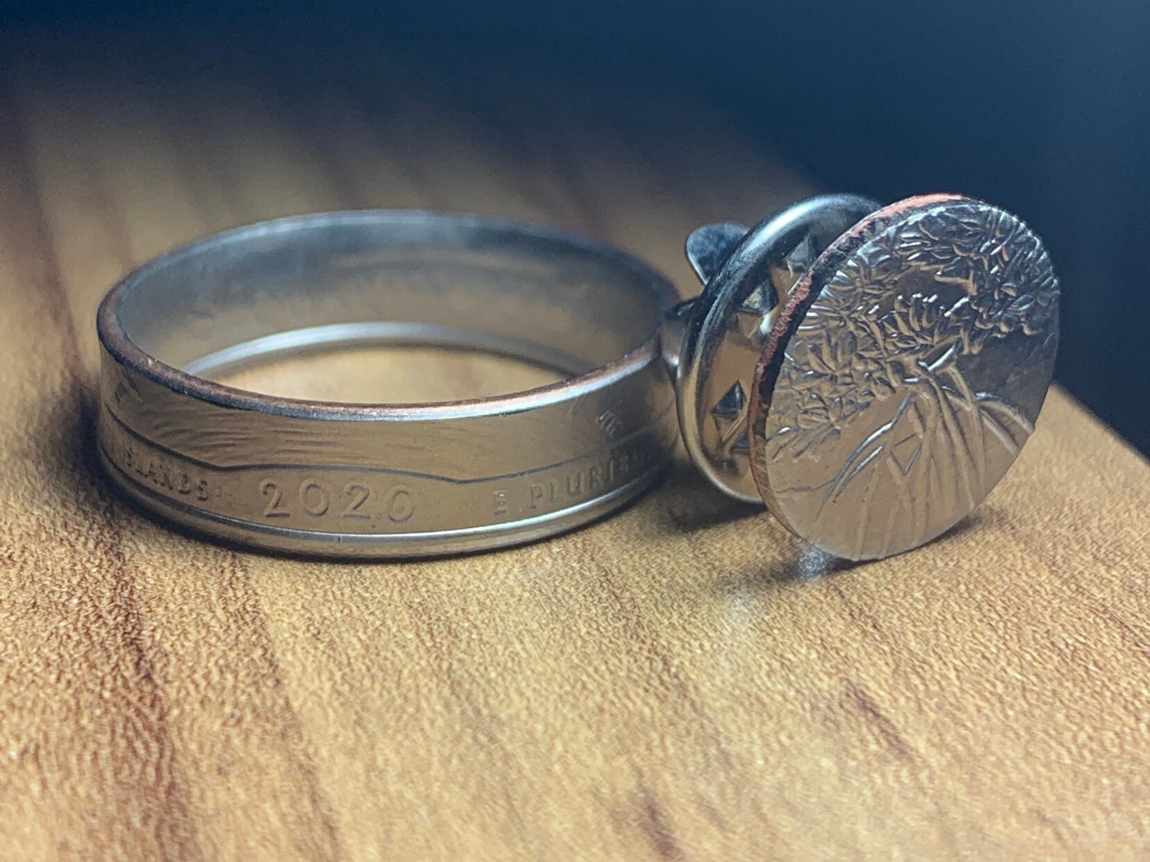 2020 Quarter Copper Coin Ring and Center Punch Pin Gift for | Etsy