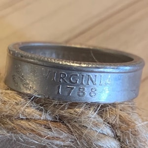 Any U.S. State Quarter Copper Coin Ring, Gift for Him or Her - Etsy