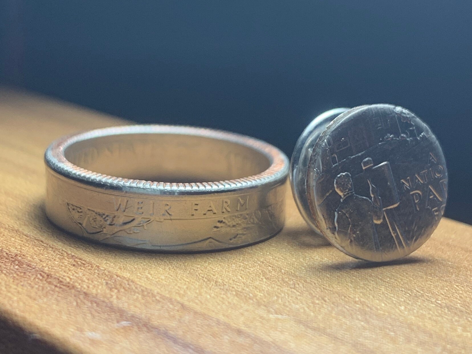2020 Quarter Copper Coin Ring and Center Punch Pin Gift for | Etsy