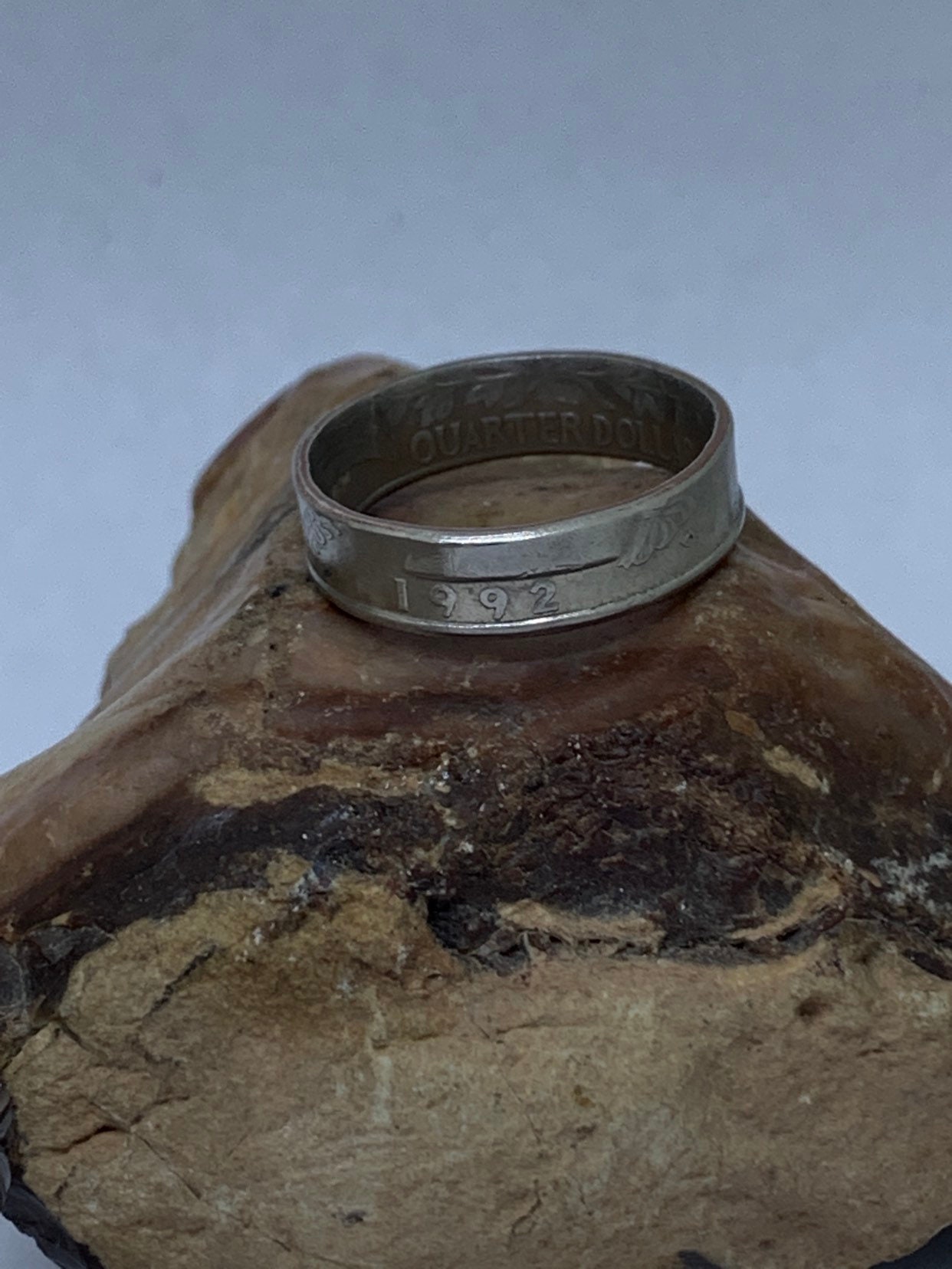 U.S. Quarter Copper Coin Ring and Center Punch Pin For Him or | Etsy