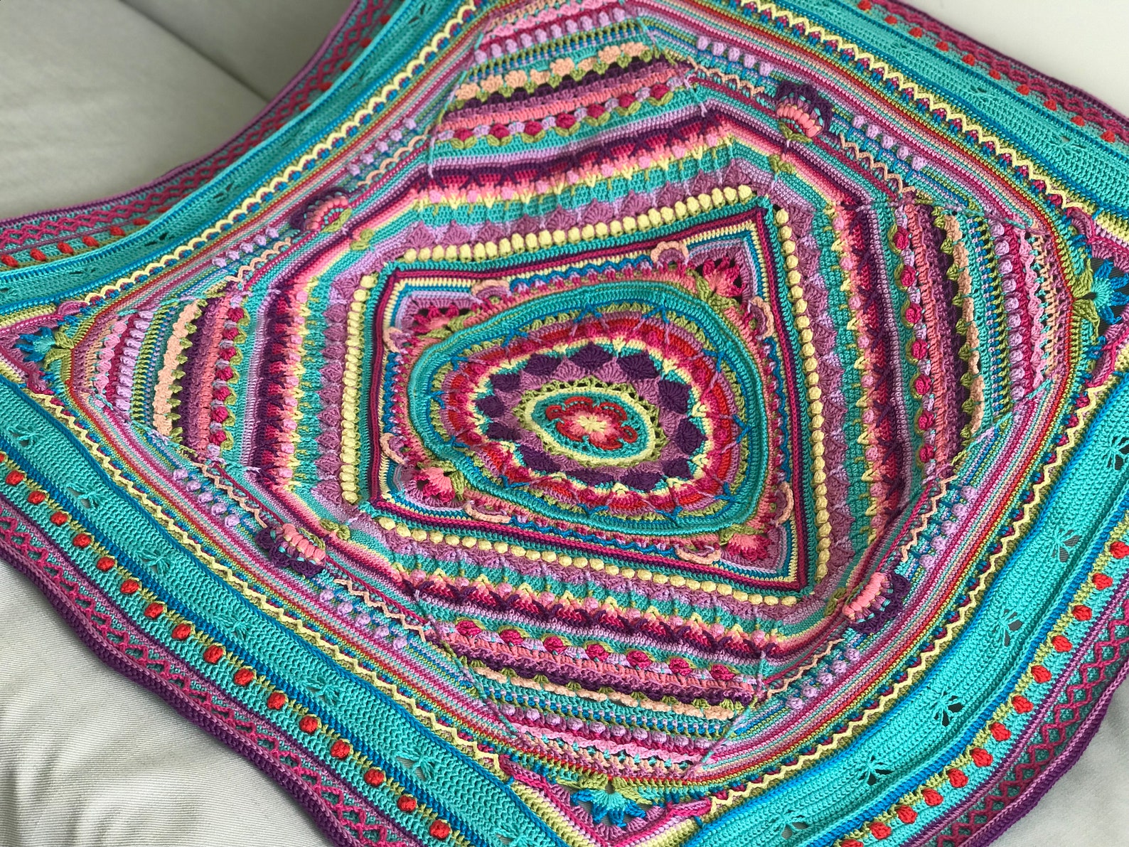 Sophie's Universe Colourful Crochet Handmade Blanket - Etsy