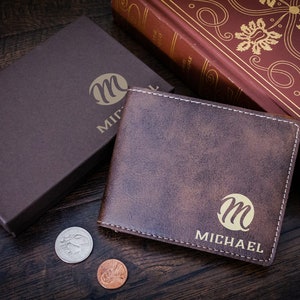 Personalized Mens Wallet: Custom Engraved Bifold Wallet - Etsy