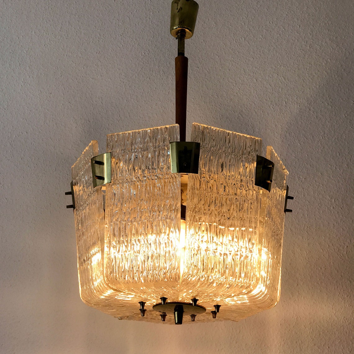 Exceptional Mid Century Modern J. T. KALMAR BASKET CHANDELIER | Pendant ...