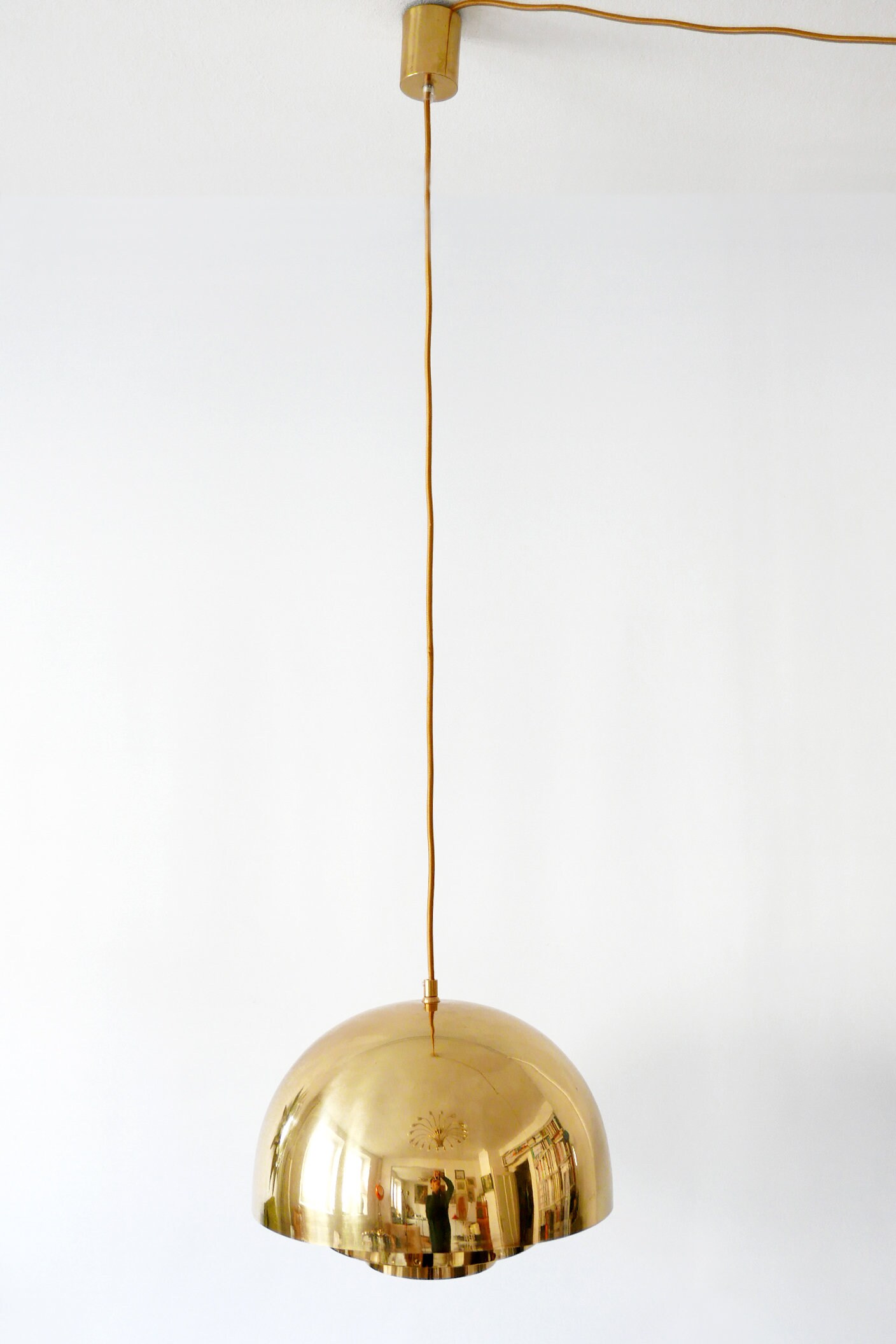 Elegant Mid Century Modern Pendant Lamp | Hanging Light 'dome‘ by ...
