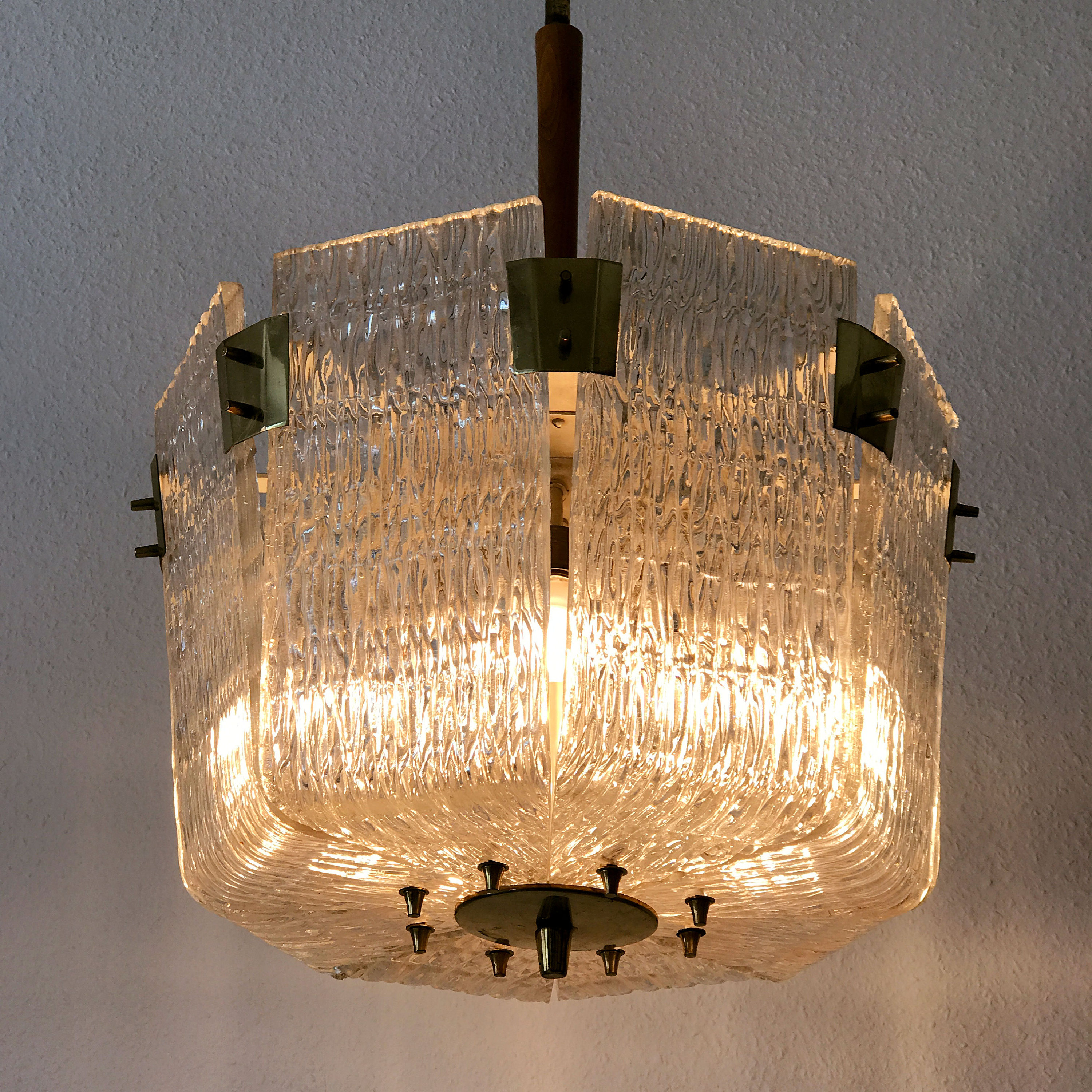Exceptional Mid Century Modern J. T. KALMAR BASKET CHANDELIER | Pendant ...
