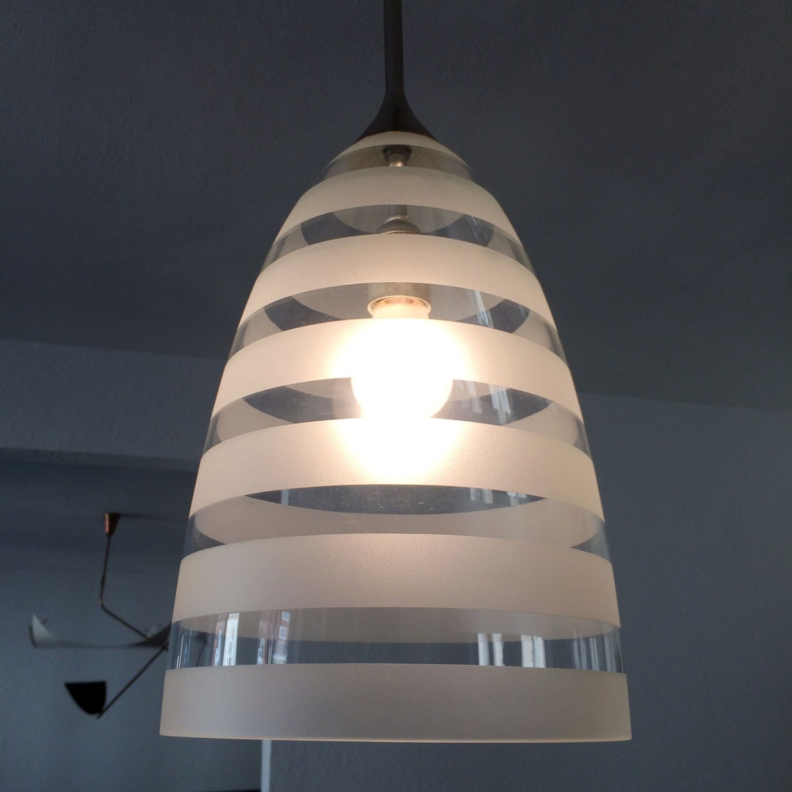 1/2 Large and Elegant Mid Century Modern PENDANT LAMP | Hanging Light ...