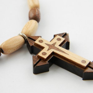 Wooden Cross, Height 4,1cm 1.6 '' Inches Without the Eyelet. Made With ...