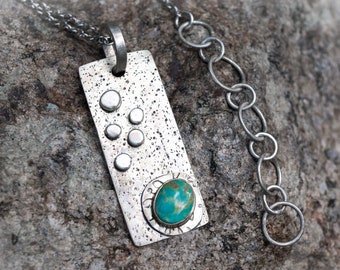 Turquoise Dog Tag Necklace - Etsy