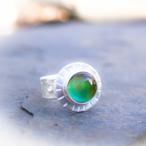 Mood Ring Sterling Silver - Etsy